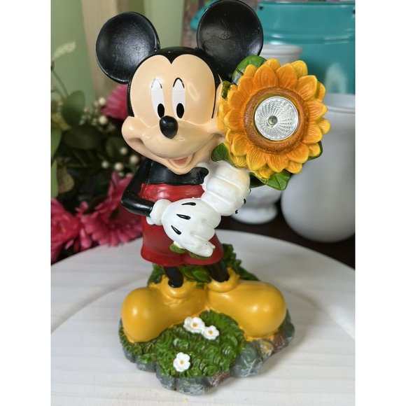 Disney | Accents | 8 Resin Solar Power Disney Mickey Mouse Garden ...